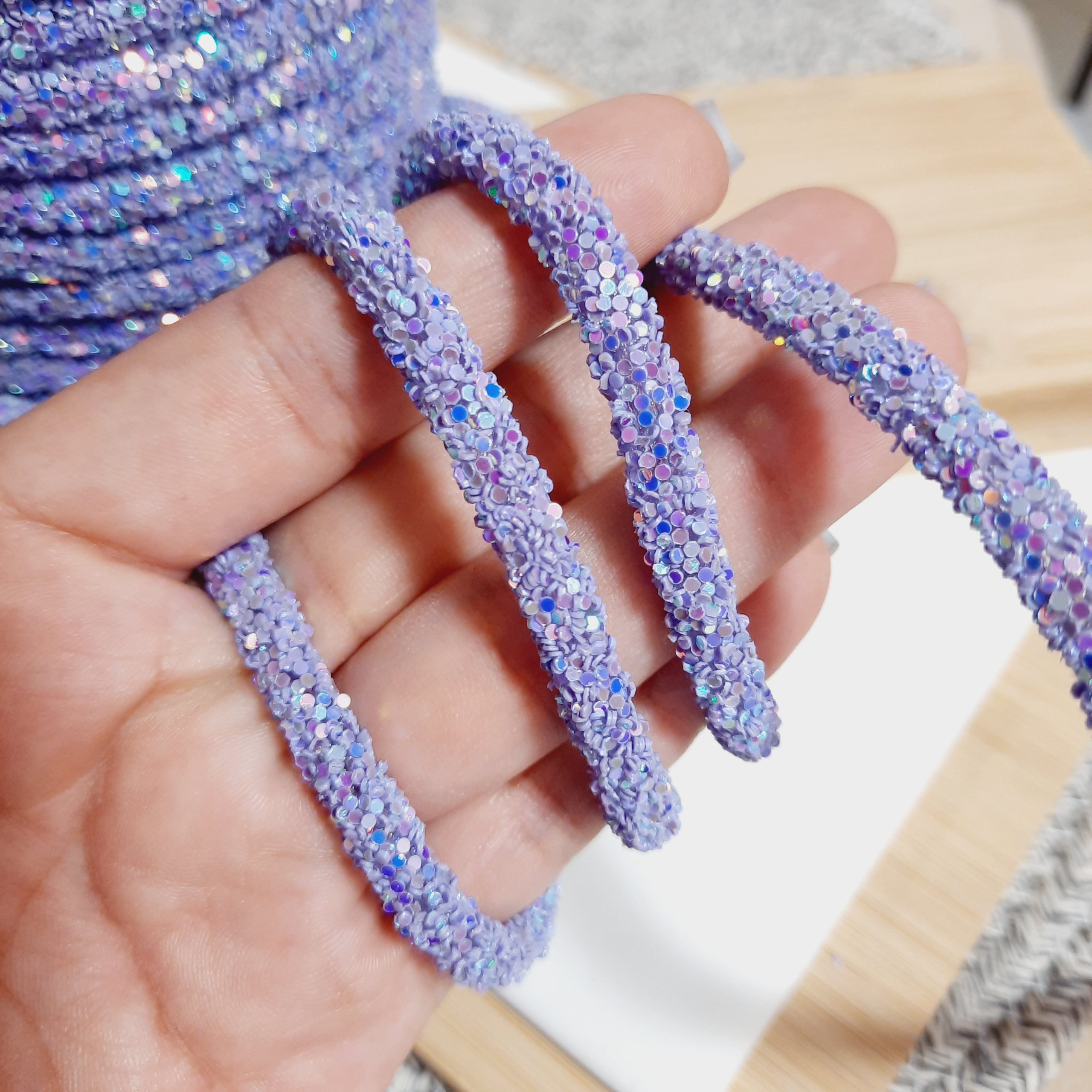 Cordón lurex decorado morado – Tienda Insumos Coral